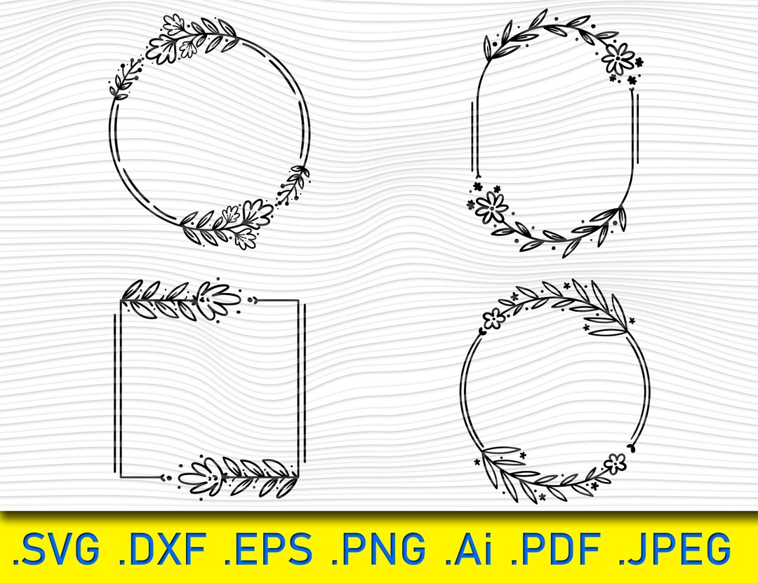 Floral Wreath SVG Bundle: Flower & Berry Frames (digital Download) - Etsy