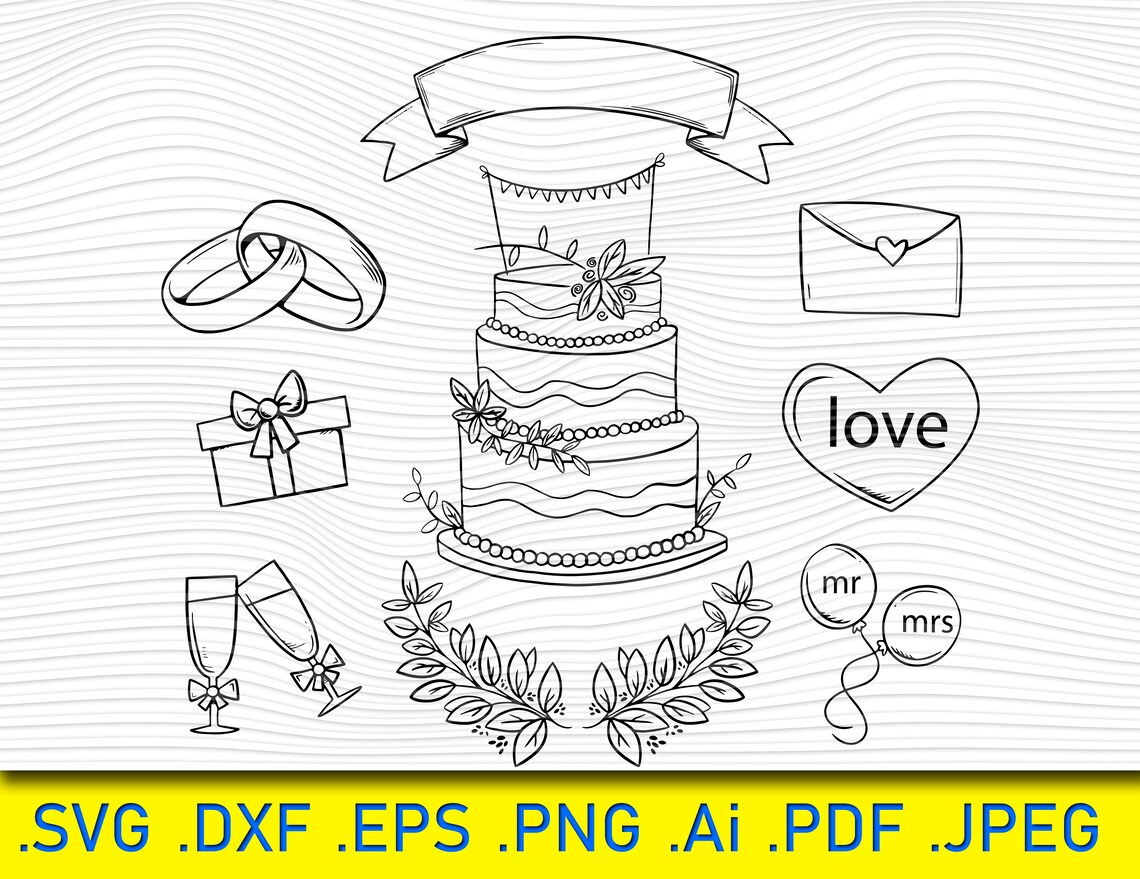 Wedding Heart Svg Love Svg Heart Silhouette Heartbreat | Etsy