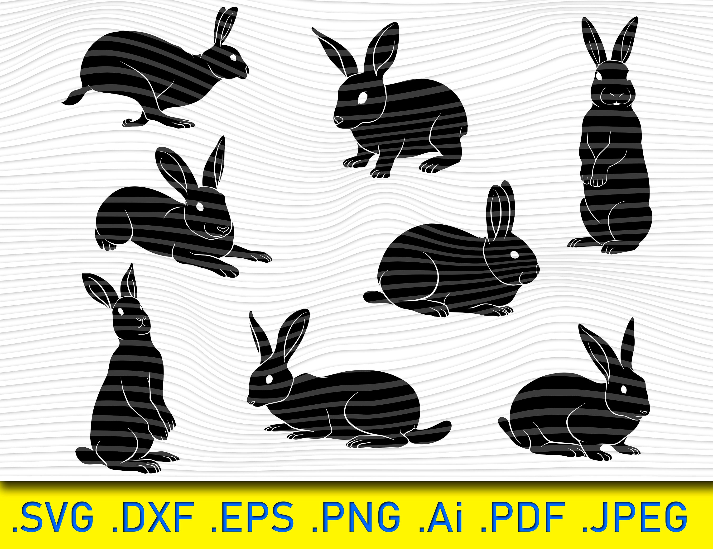 Rabbit SVG Bunny svg files for cricut Easter farm animal | Etsy