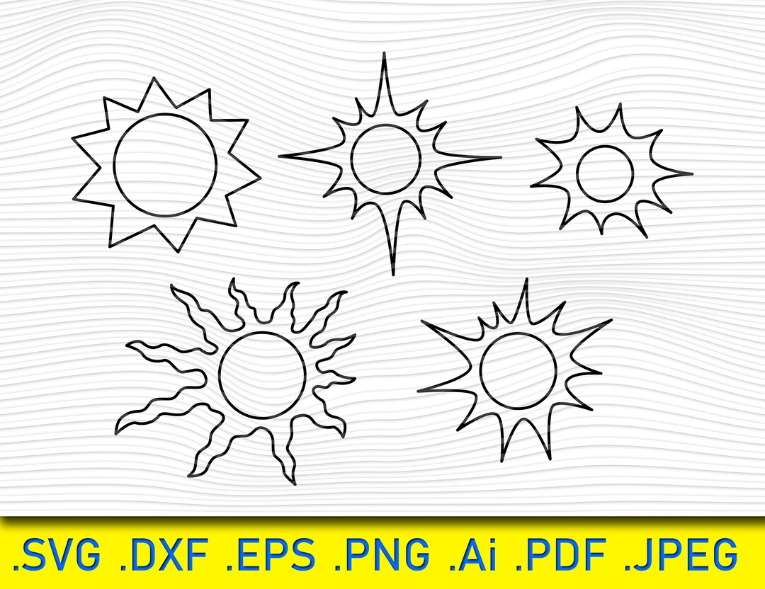 Simple Sun Svg, Sunshine, Sun, Sunset, Sunrise, Half Sun, SVG, PNG ...