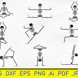 Kung-fu Skeletons, Yoga Skeletons, Human Pose, Anatomy Body, Comic Svg ...