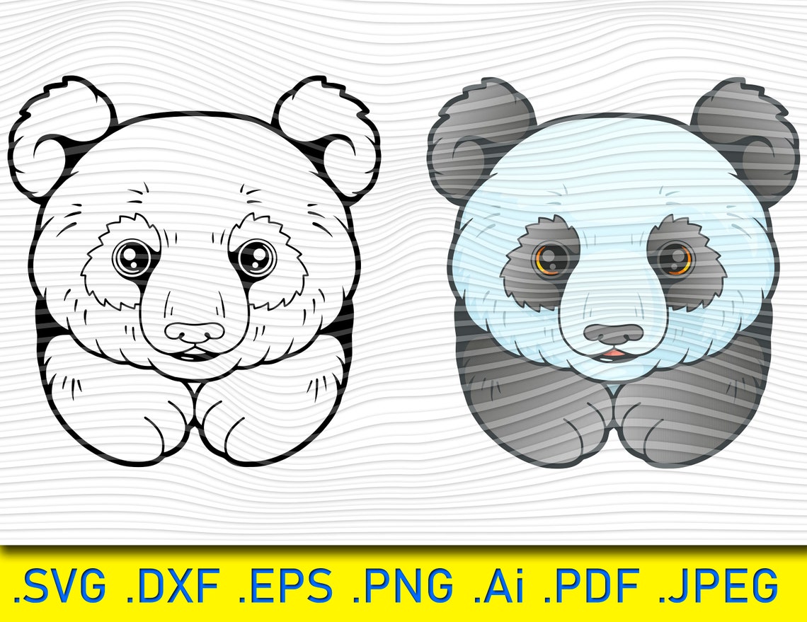 Little Panda Panda SVG Face Panda SVG Cute Panda SVG for - Etsy