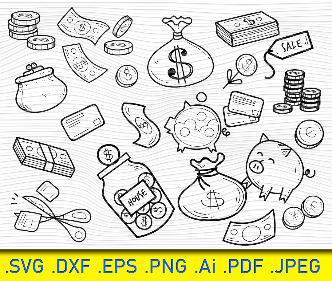 Money Bag With Dollar Sign, Money Svg, Money Icon Svg, Coin Svg, Dollar ...