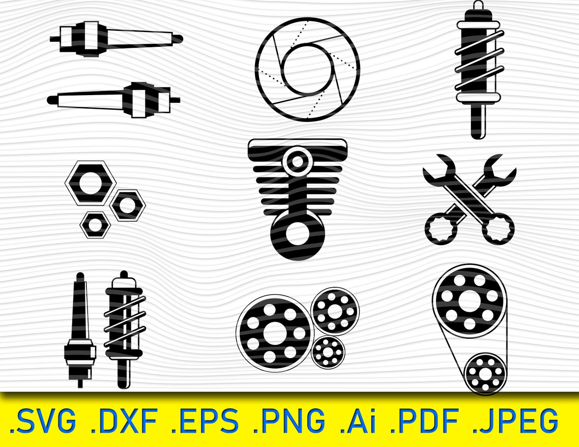 Tools SVG Digital Download Mechanical Tools Engine Svg | Etsy