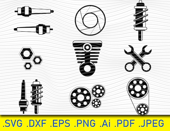 Tools SVG Digital Download Mechanical Tools Engine Svg | Etsy Canada