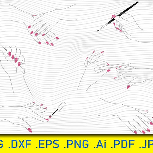 Manicure Tools Svg Nail Manicure Clipart Beauty Industry | Etsy