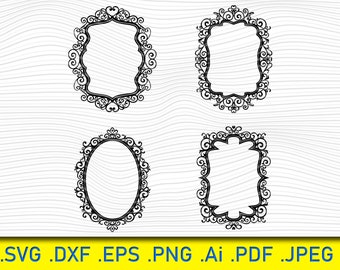 Vintage Ornamental Frames Frames Svg Ornate Frame Clip Art - Etsy