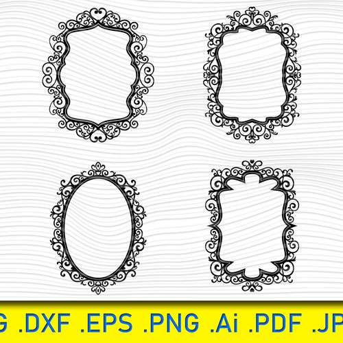 Vintage Ornamental Frames Frames Svg Ornate Frame Clip Art - Etsy