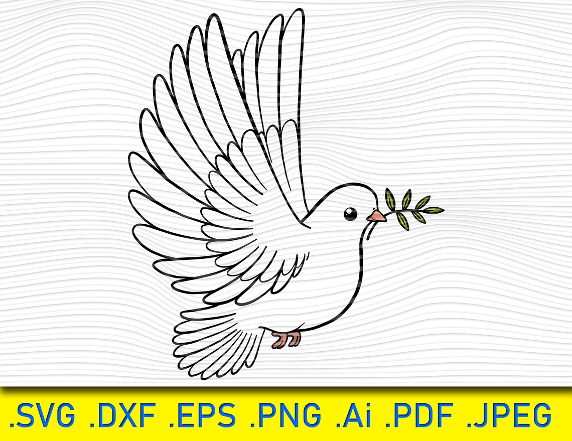 Dove Svg Bird Svg Peace Svg Doves Svg Dove Silhouette - Etsy