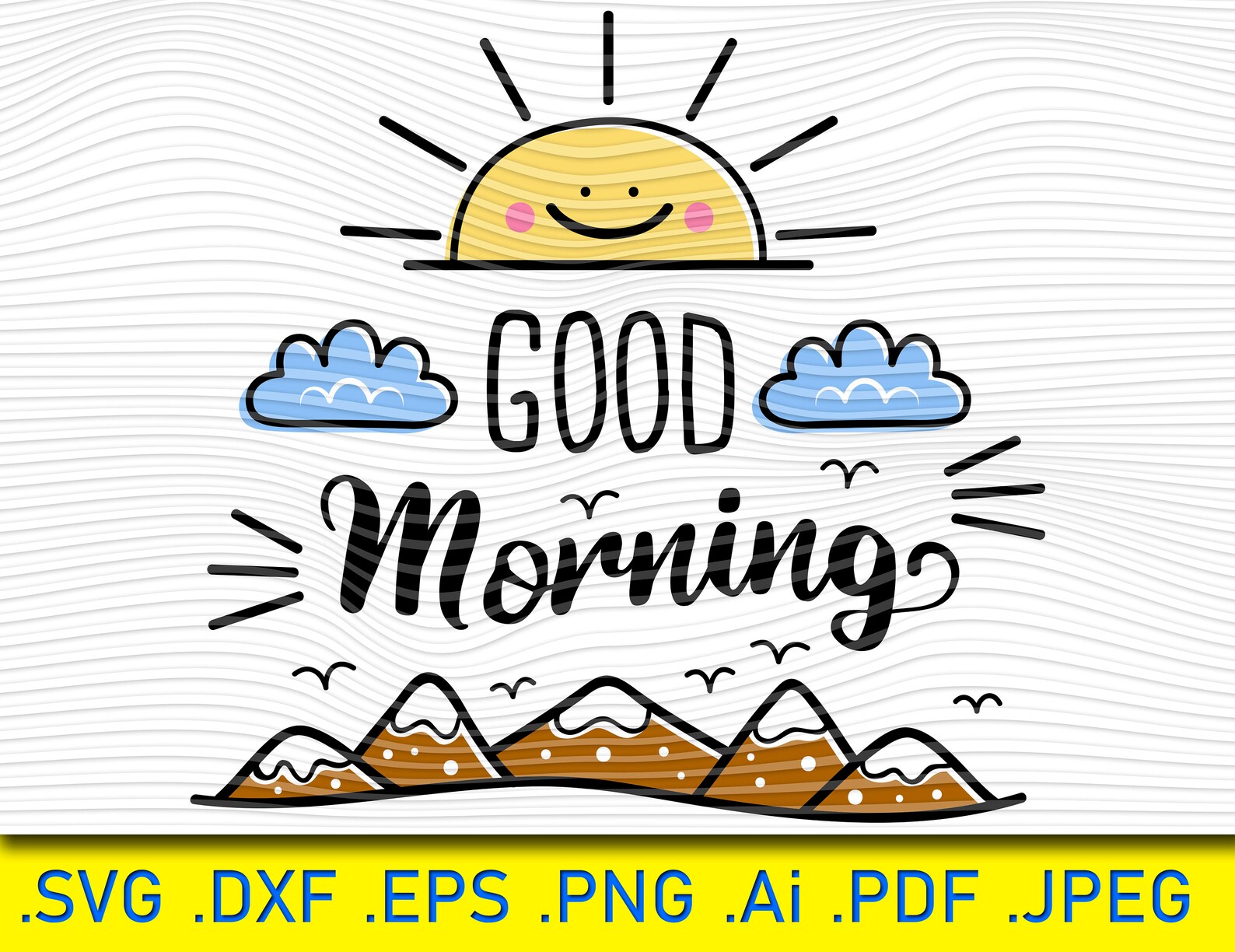 Good Morning Lettering SVG Good Morning Sunshine Design - Etsy
