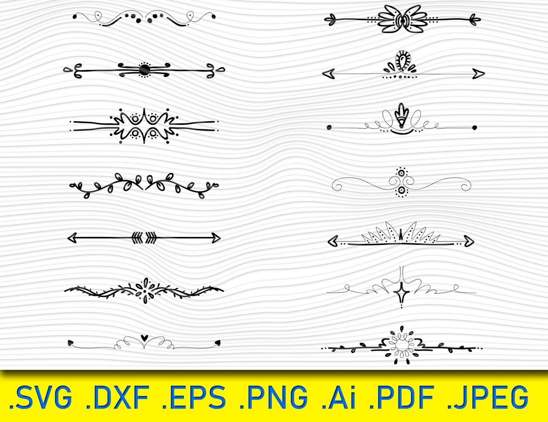 14 Ornamental Divider With Arrows, Decorative Flourish Ornament ...