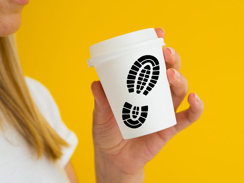 Shoeprint SVG: Footprint Clipart Vector Files for Cricut - Etsy