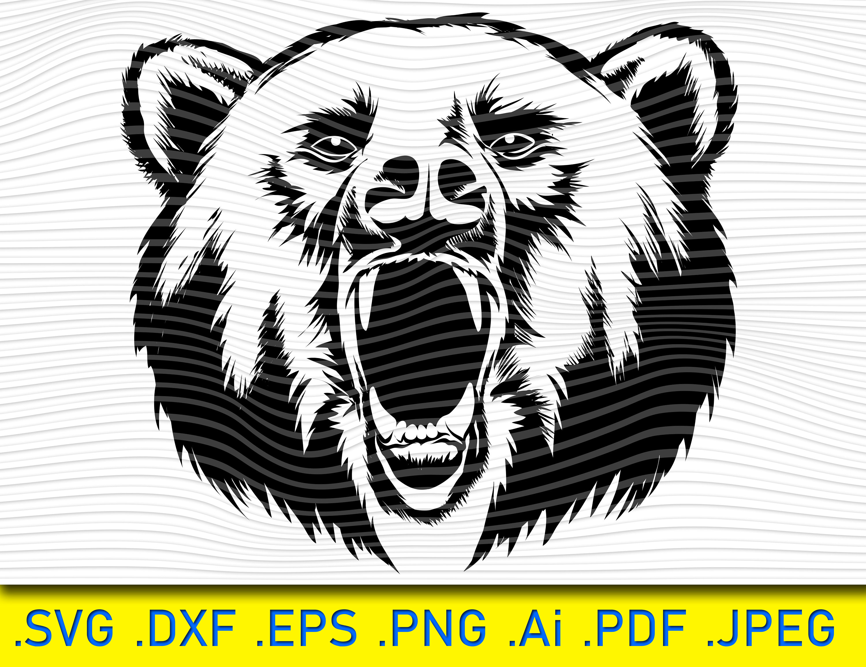 Roaring Bear SVG Grizzly Bear Rawr Animal Grizzly Bear - Etsy Ireland