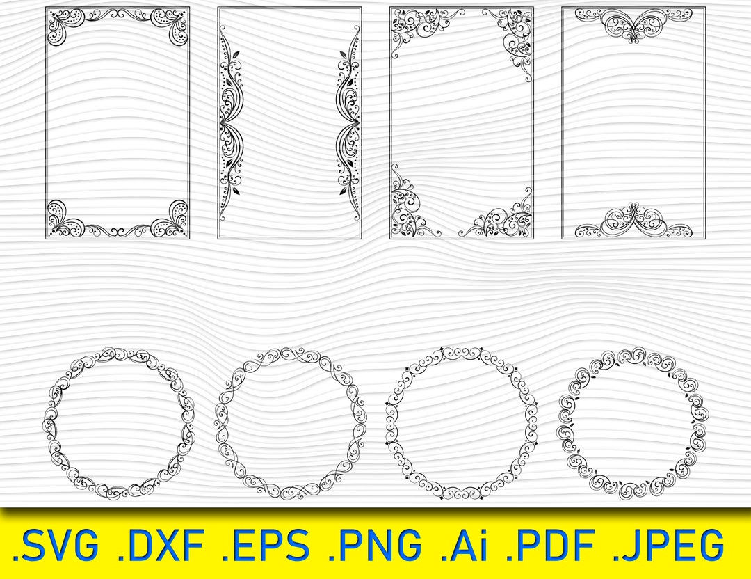 Ornamental Lines, Vector Corbels,fancy Borders, SVG Digital Download ...