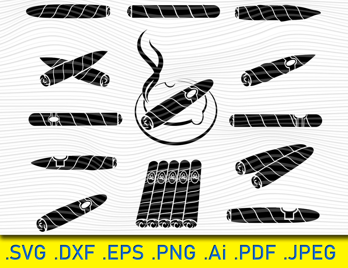 13 Cigars Svg Tobacco Svg Cigar Pipe Svg Pipe Svg Smoke - Etsy