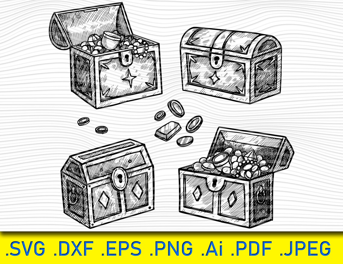 Treasure Chest SVG Bundle, Treasure Chest SVG, Treasure Chest Clipart ...