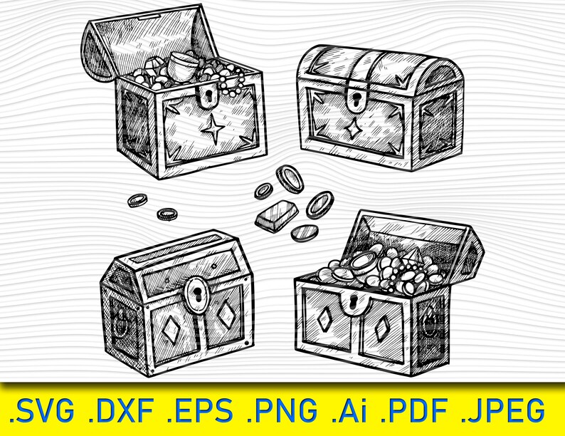 Treasure Chest SVG Bundle, Treasure Chest SVG, Treasure Chest Clipart ...