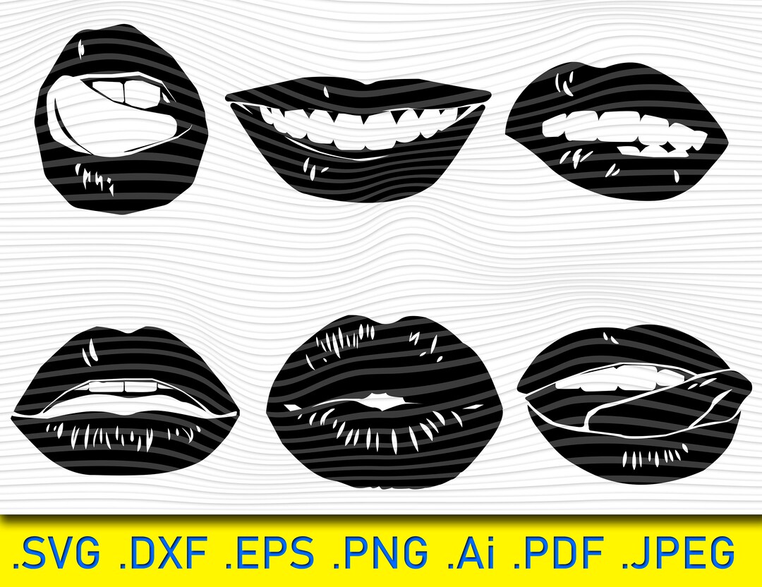 Lips SVG, Kiss SVG, Lips Print Svg, Red Lips Svg, Mouth Svg, File for ...