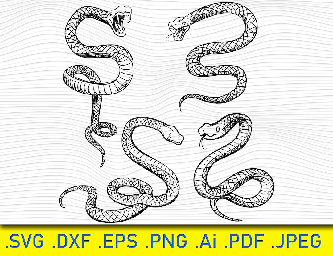 Snake Set, Wildlife, Snakes, Slytherin Snake Svg, Snake Silhouette, Cut ...