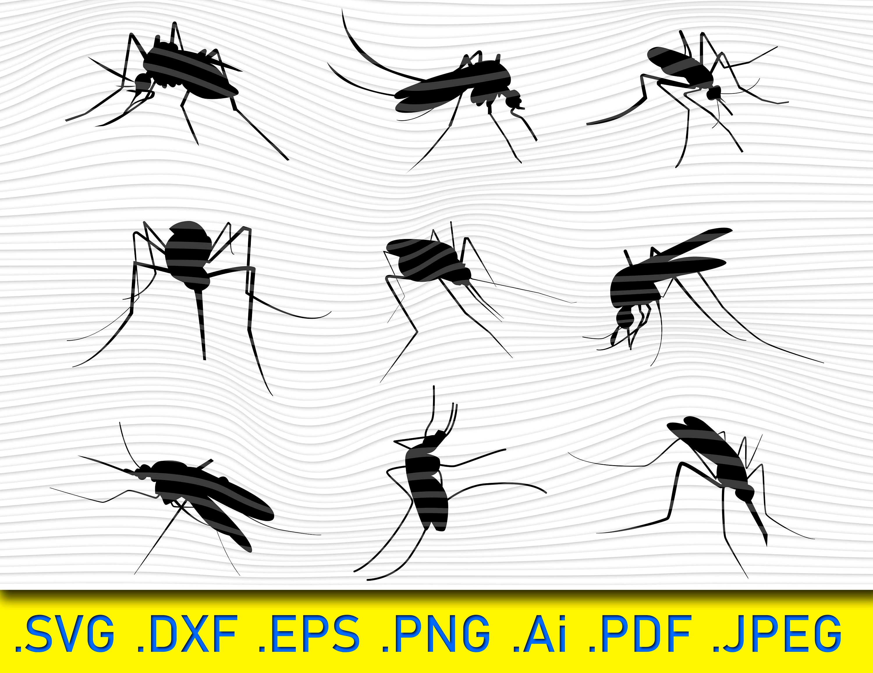 Mosquito SVG Bundle, Mosquito SVG, Mosquito Clipart, Mosquito Cut Files ...