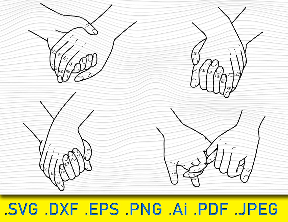 Holding hands svg Hands svg Couple Hands svg Hand Holding | Etsy