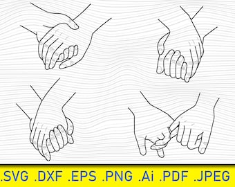 Holding Hands Stencil Reusable Holding Hands Stencil Art - Etsy