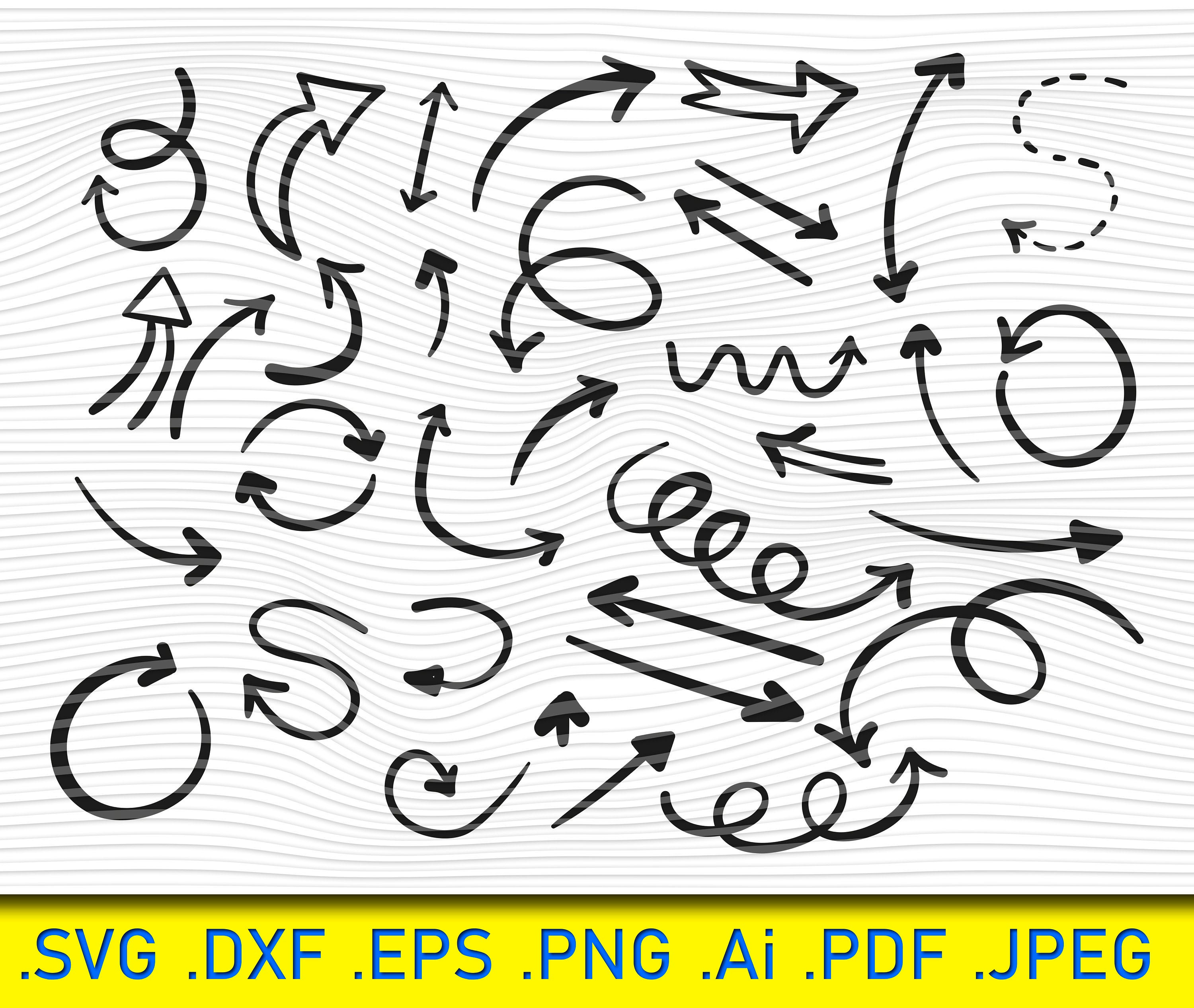 Line Art Arrows svg.order svg Vector Line Arrows set. Vecteur | Etsy