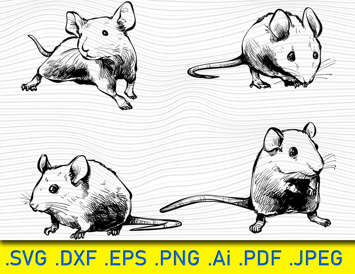 Mice Svg Mouse SVG Silhouette Clipart Mice Vector Decal - Etsy