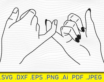 Pinky Promise SVG, Love Couple Svg for Shirts, Couple Svg Cricut Cut ...