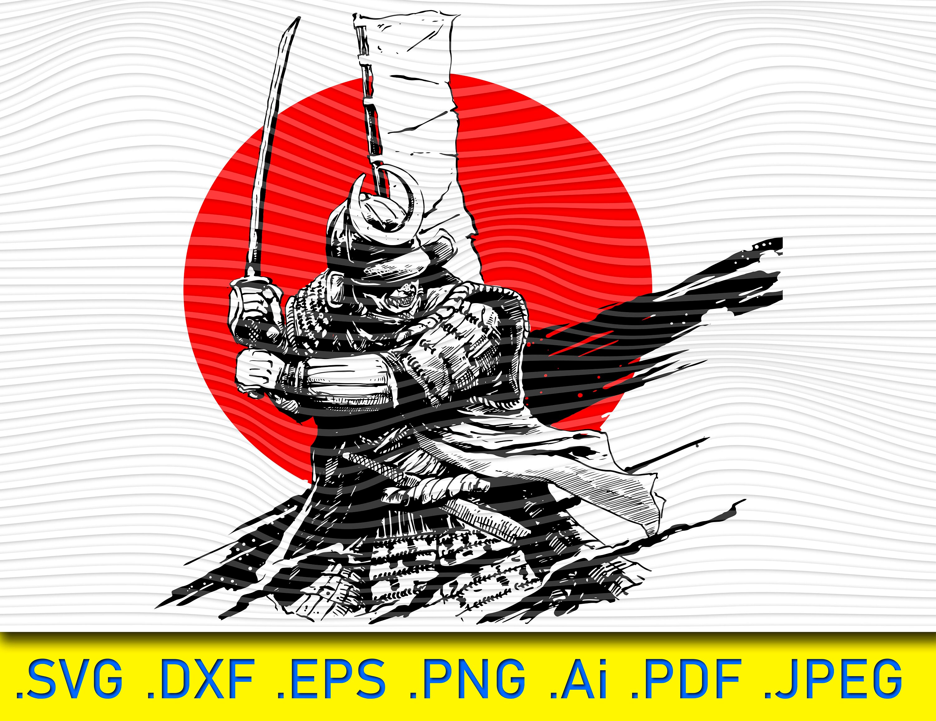 Samurai Sword Svg Samurai Warrior Lance Sword Weapon Etsy