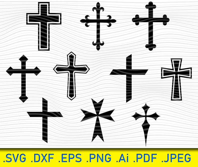 Cross Svgcross Svg Silhouette Filescrosses Vector Png Dxf - Etsy