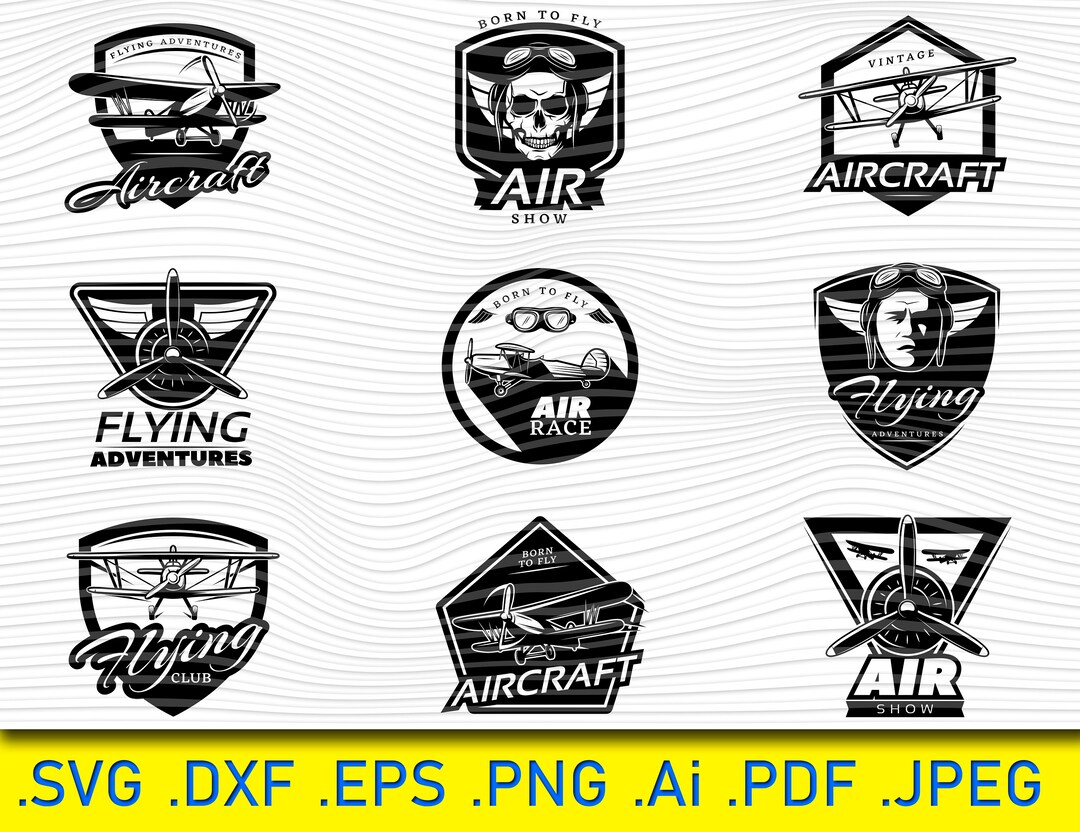 Aircraft Logo, Aircraft Svg Aircraft Monogram Frames Svg Aircraft ...
