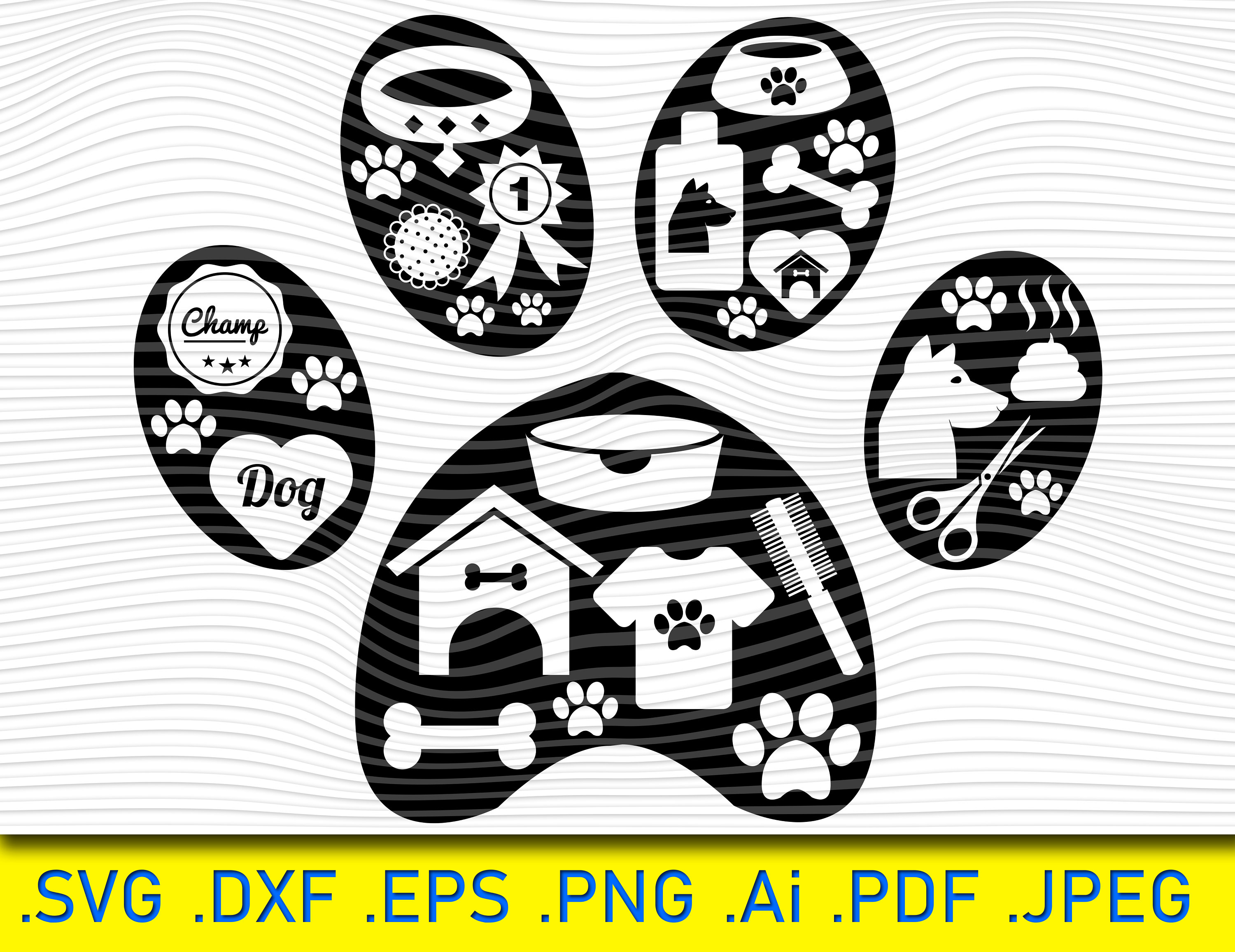 Paw Dog Svg Dog Svg Paw Prints Svg Pet Svg Dog Cut File - Etsy