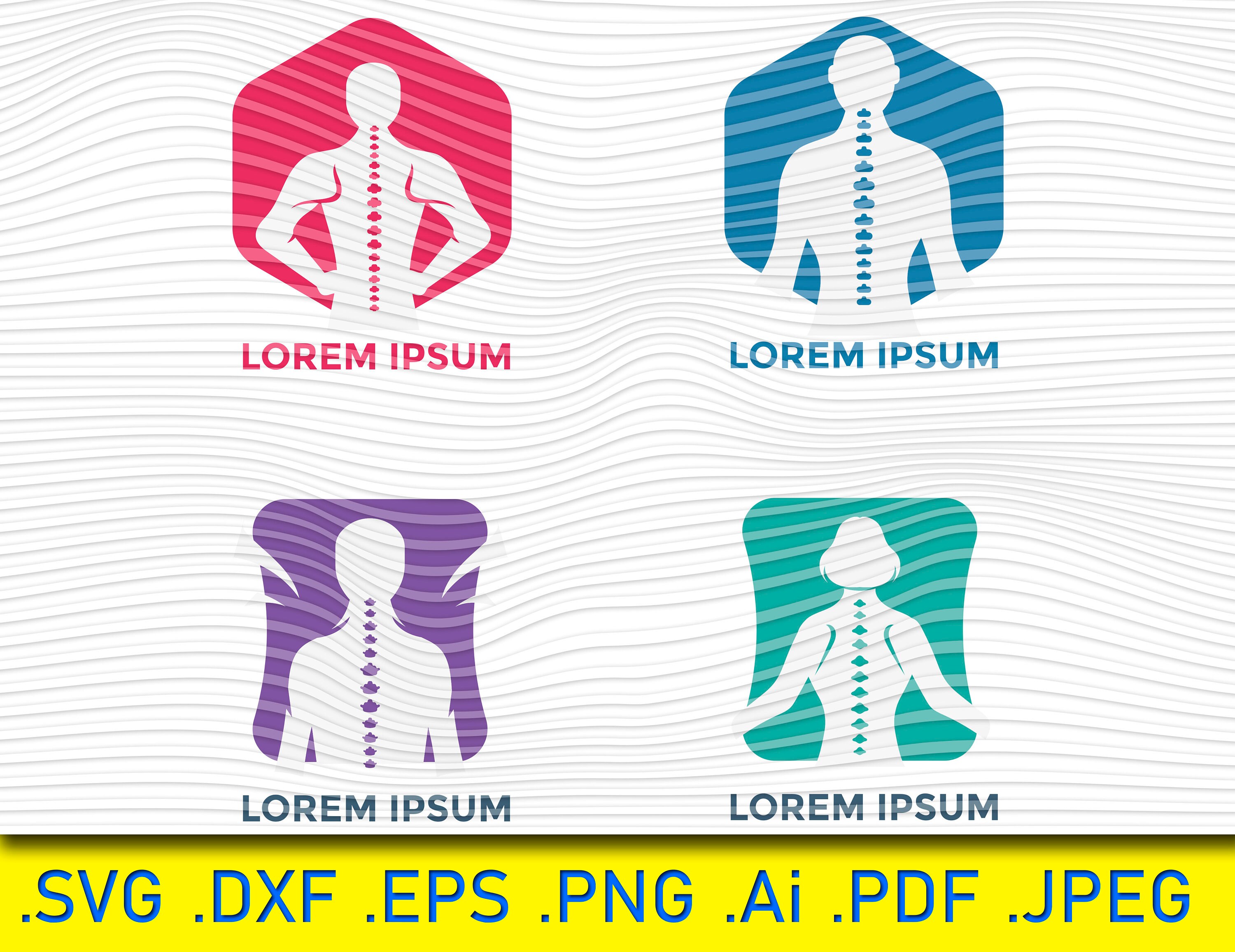 Chiropractic Emblem, Chiropractic Svg, Chiropractor Svg, Spine Svg ...