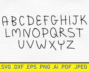 Font Svg, Alphabet Svg, Outline Font Svg, Doodle Font Svg,handwritten Font Svg, Doodle Letters ...