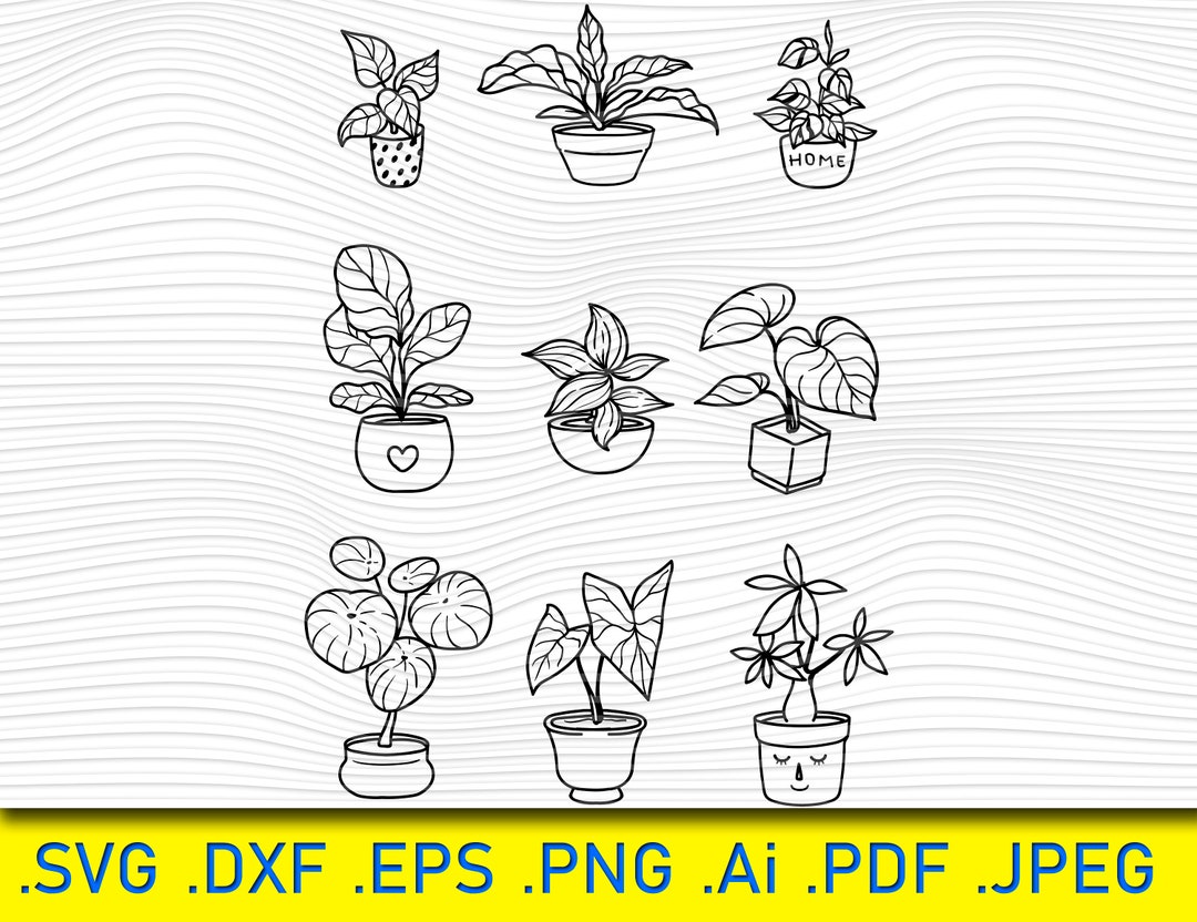 Collection Potted Plant, Plants SVG, Potted Plants Svg, Houseplants Svg ...