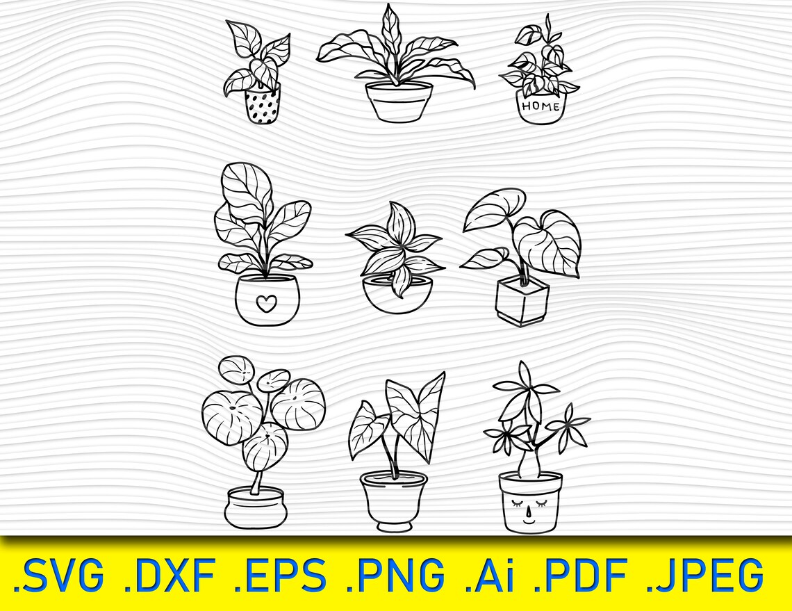 Collection Potted Plant Plants SVG Potted Plants Svg - Etsy