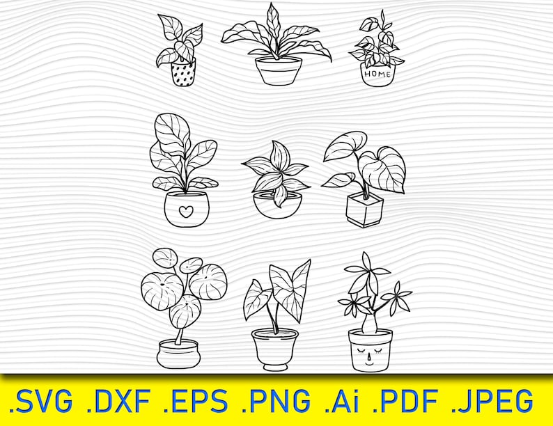 Collection Potted Plant Plants SVG Potted Plants Svg - Etsy