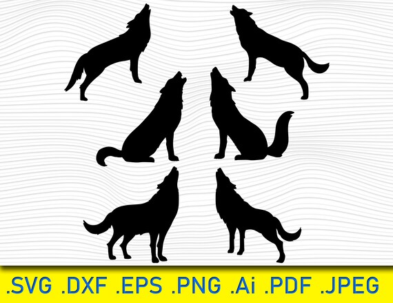 Lobo SVG Animal SVG Silueta de lobo SVG archivos de corte | Etsy México