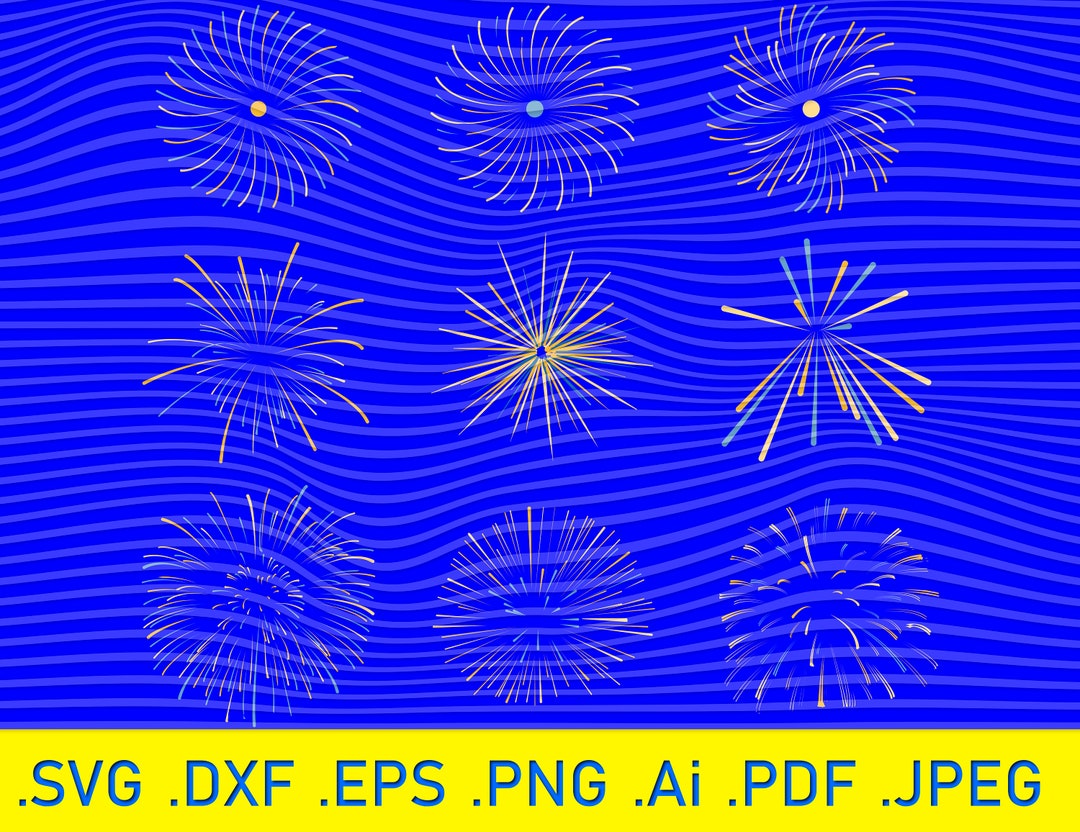 Fireworks SVG, Celebration Svg, Fireworks Clipart, Fireworks Cut Files ...