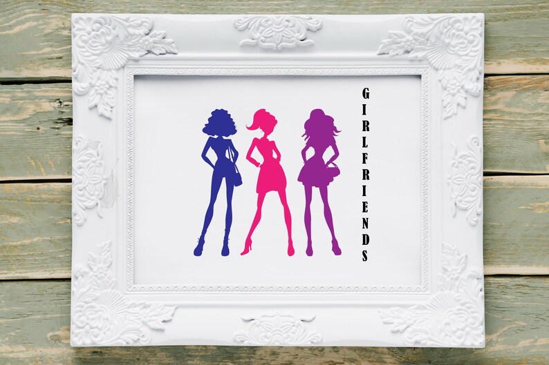 Fashion Model Silhouettes SVG: Elegant Woman Cut File (digital Download ...