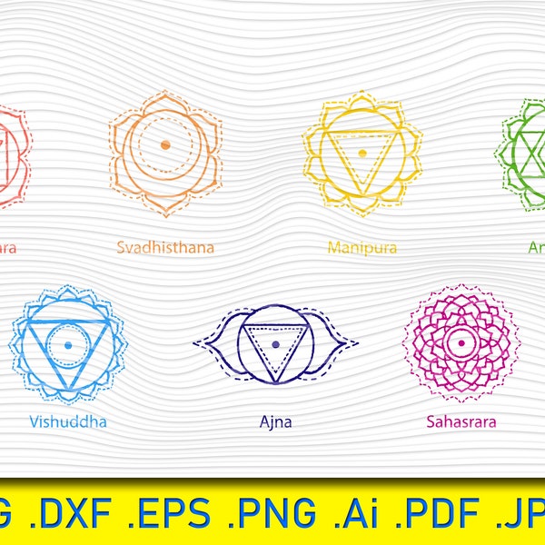Chakra Svg Chakra Symbols Svg Buddha Svg Chakra Symbols Svg Dxf Png ...