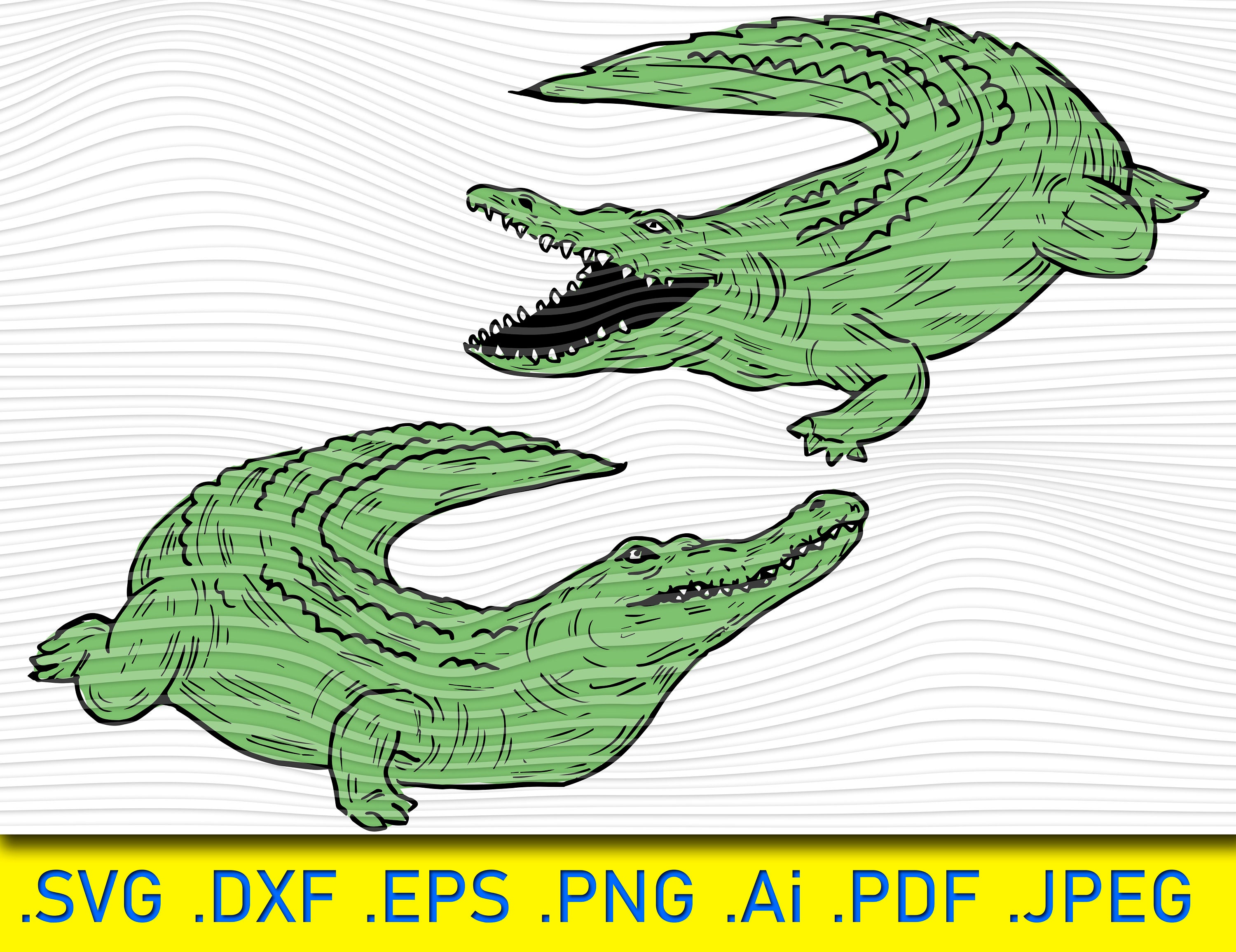Crocodile SVG Alligator Svg Crocodile Clipart Crocodile | Etsy