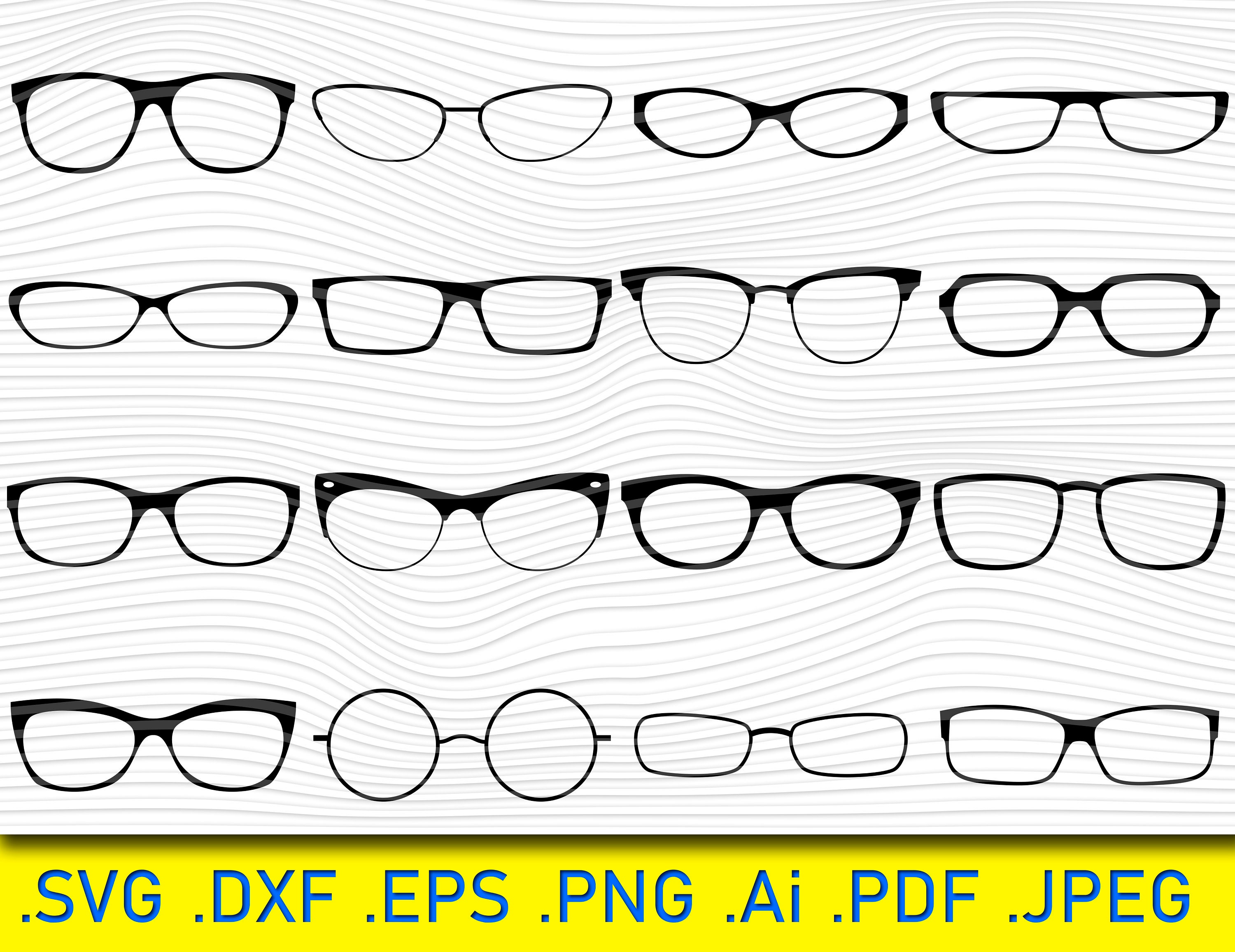 16 Eyeglasses Svg Sunglasses SVG Sun glass clipart eye svg | Etsy