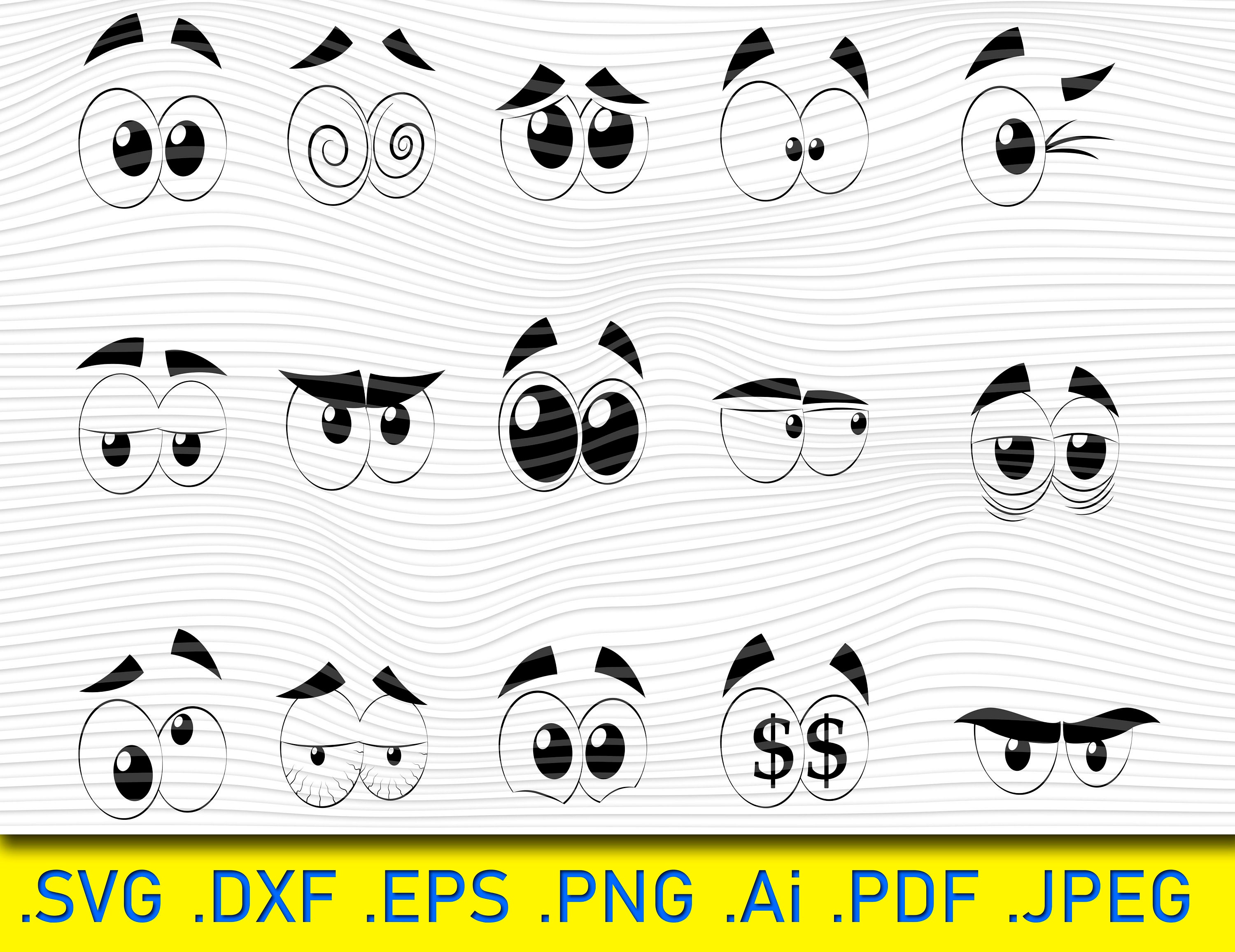 15 Eyes Svg Bundle Emoji Eyes Svg Emoticon Svg Face Svg - Etsy Ireland