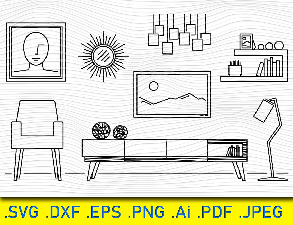 Living Room Svg Sofa SVG Couch Svg Home Svg Living Room - Etsy