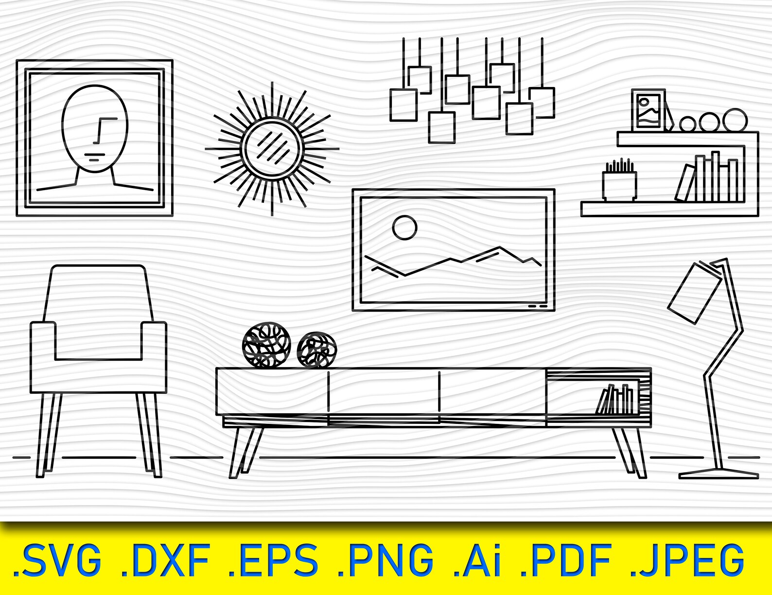 Living Room Svg Sofa SVG Couch Svg Home Svg Living Room - Etsy