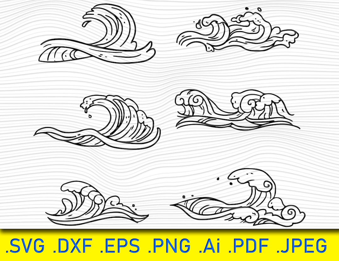 Wave Svg, Wave Svg Bundle, Wave Cut File, Wave Svg Cut File, Clipart ...