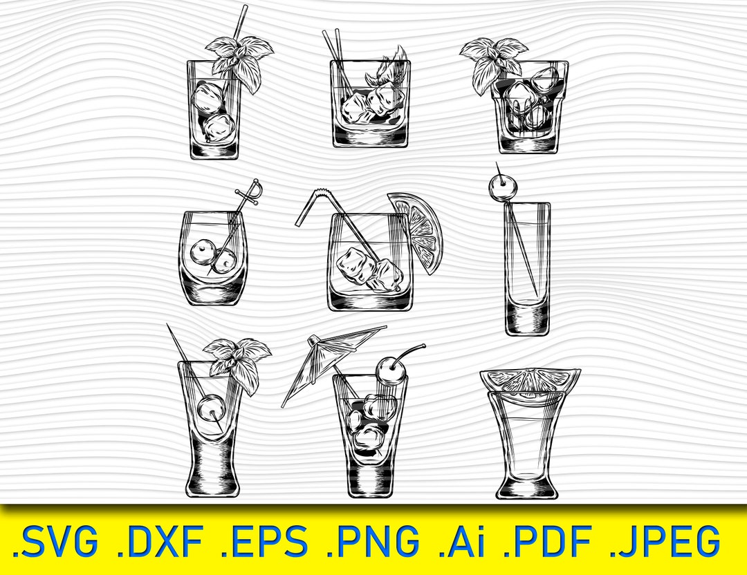 Cocktail Bundle Svg,cocktail Svg,cocktails Svg,alcohol Svg,cocktail ...