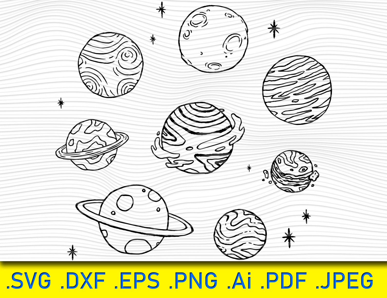 Planets SVG Planet Svg Space Svg Earth Svg Moon Svg Svg - Etsy